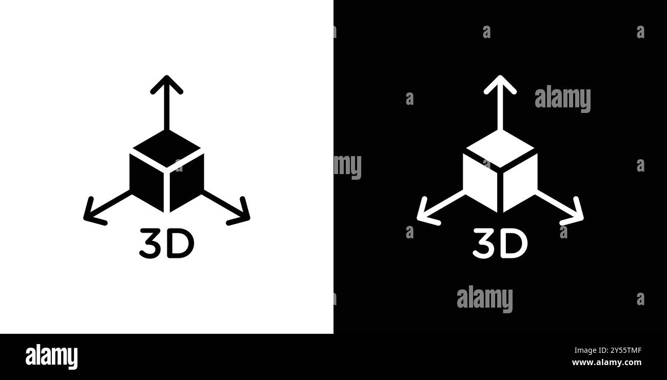 3D icon linear logo mark set collection in black and white Stock Vector ... 3D icon linear logo mark set collection in black and white Stock Vector ...