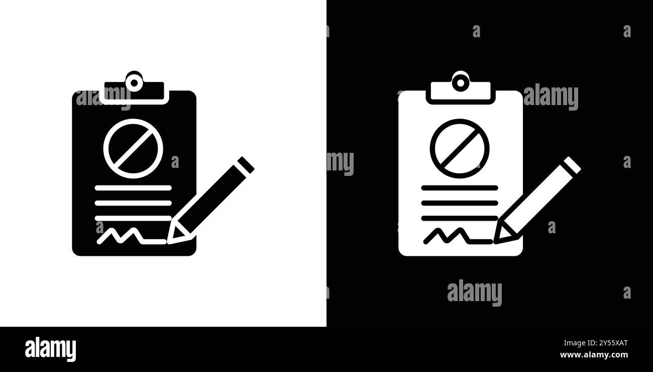 Document petition icon linear logo mark set collection in black and ...