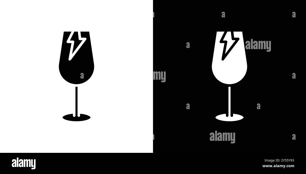 Fragile package icon linear logo mark set collection in black and white ...