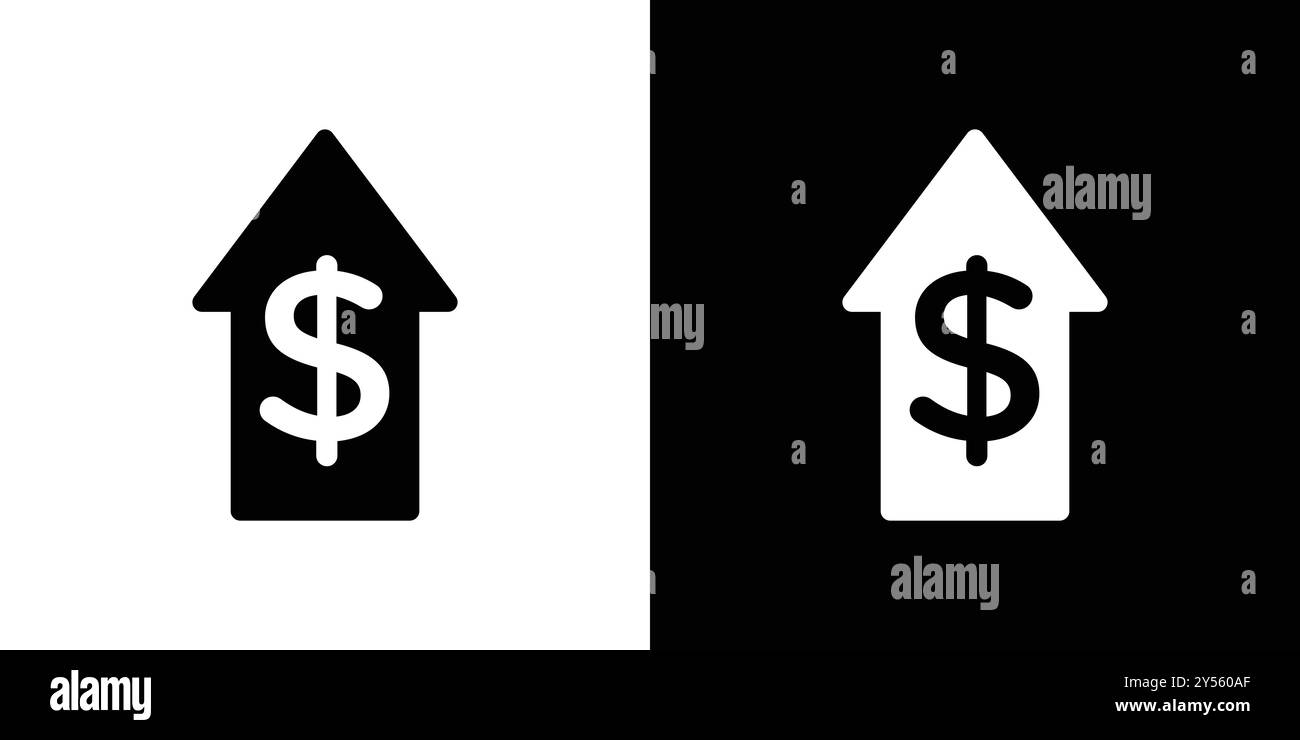 Expensive icon linear logo mark set collection in black and white Stock ...