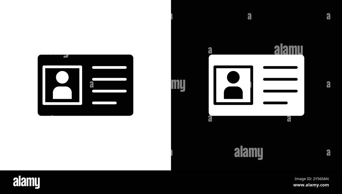 License icon linear logo mark set collection in black and white Stock Vector Image & Art - Alamy