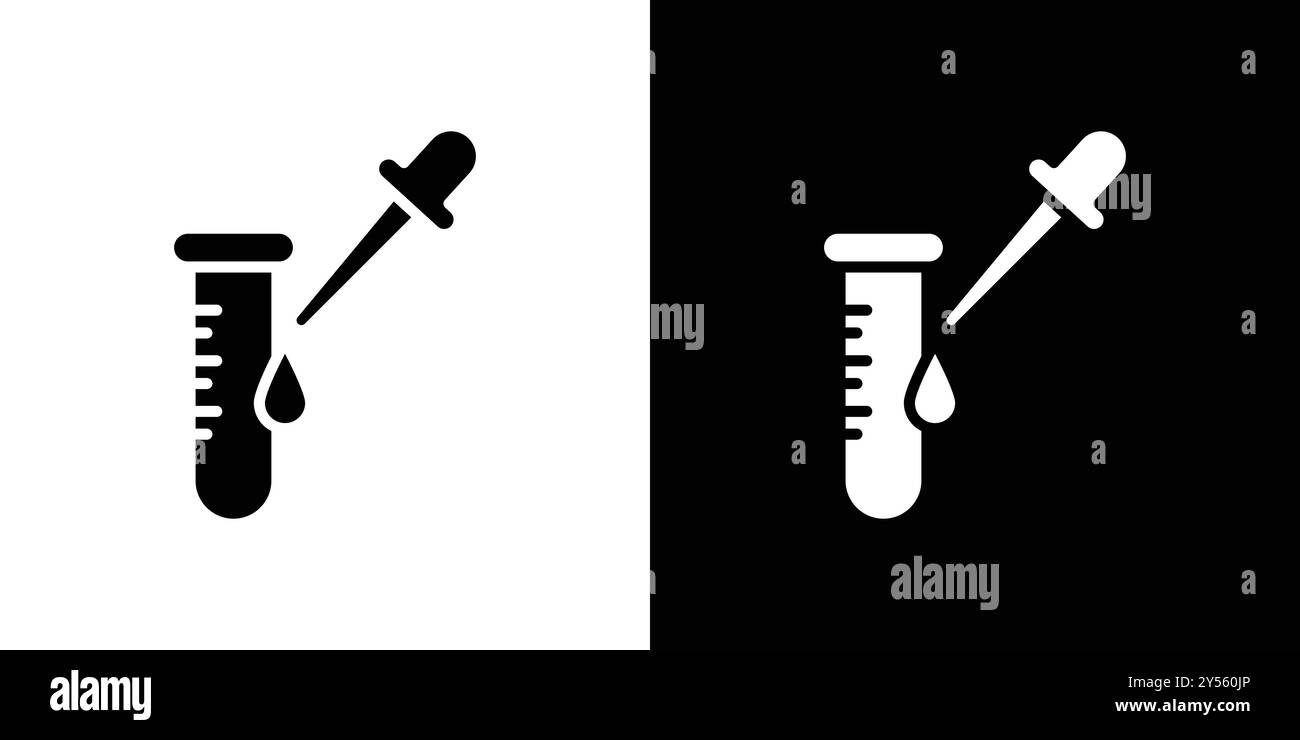 Medical test icon linear logo mark set collection in black and white ...