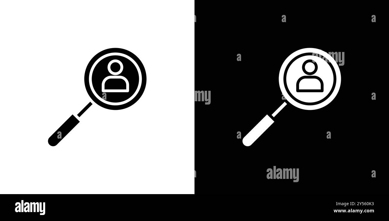 Hiring icon linear logo mark set collection in black and white Stock ...