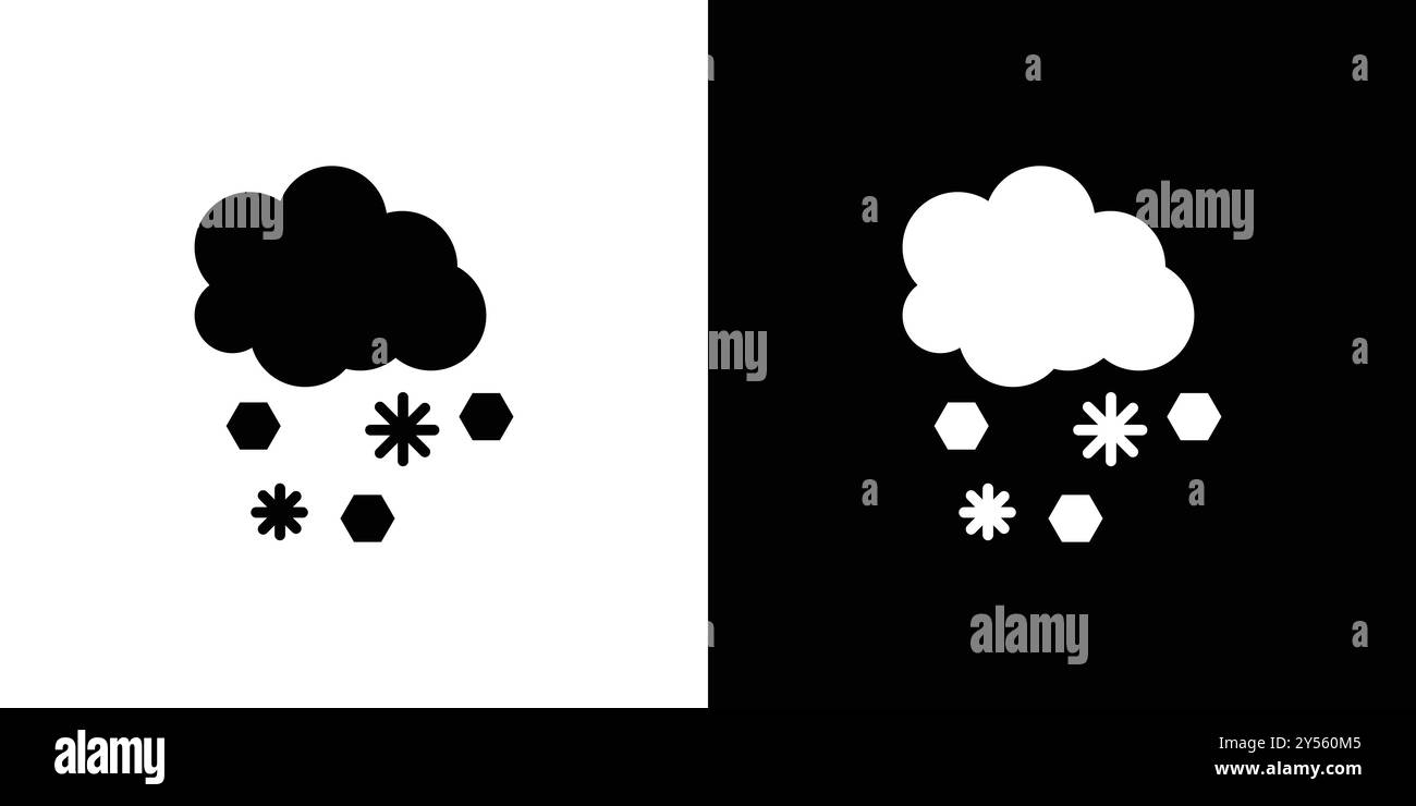 Hail icon linear logo mark set collection in black and white Stock ...