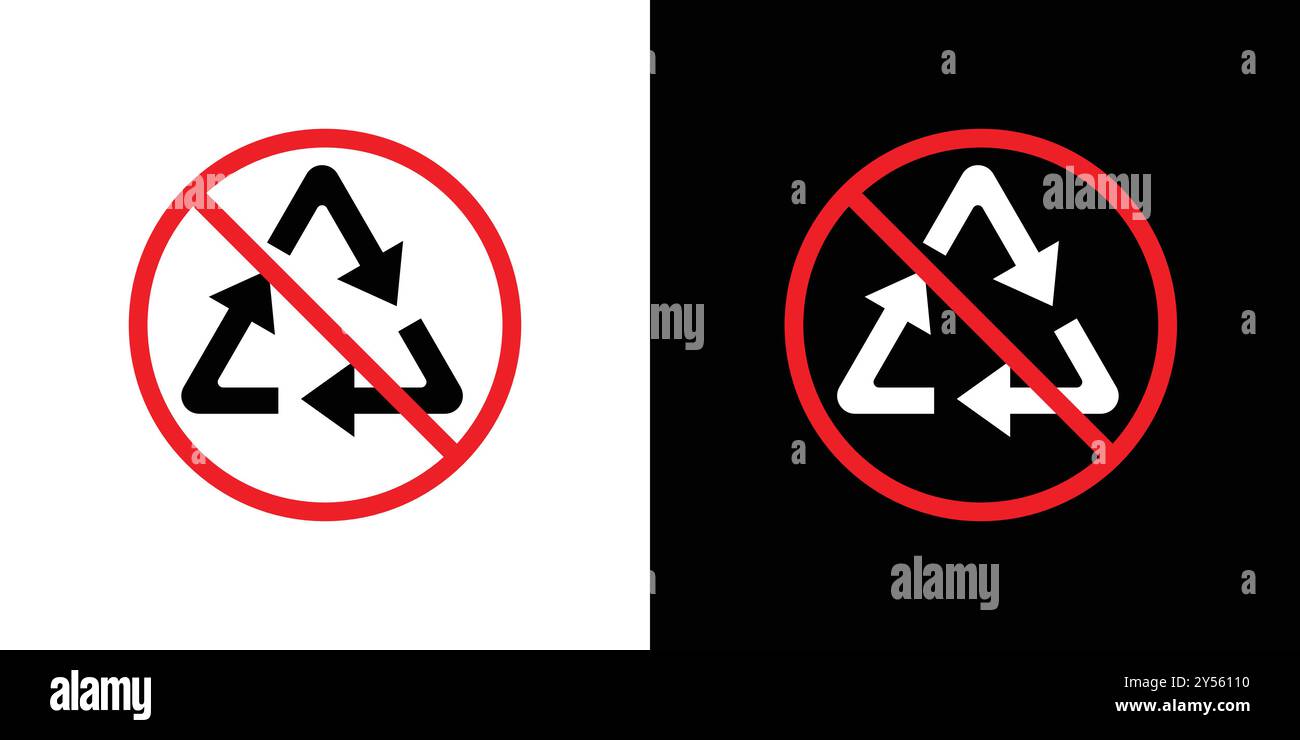 Non recyclable trash symbol Stock Vector Images - Alamy