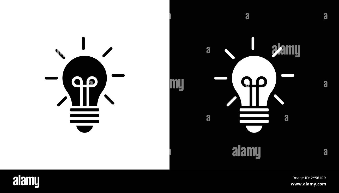 Lamp icon linear logo mark set collection in black and white Stock Vector Image & Art - Alamy