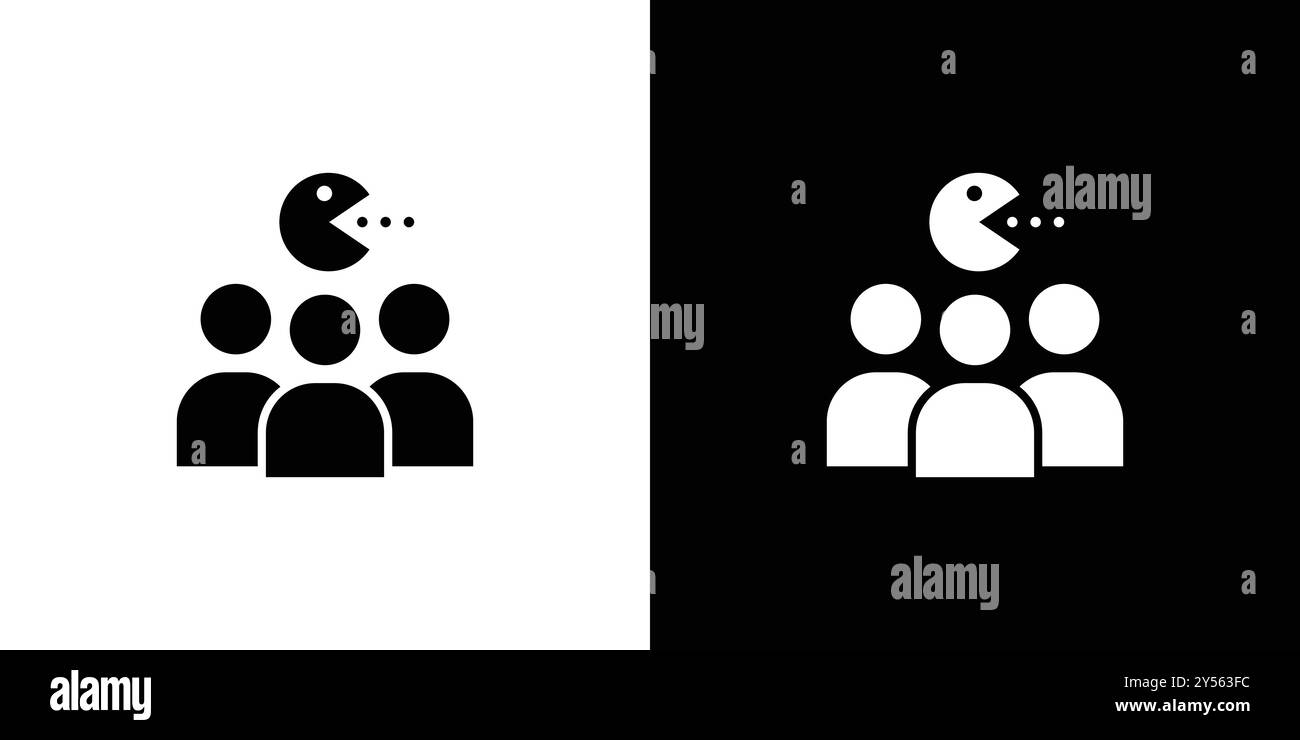 Multi Game player icon linear logo mark set collection in black and white Stock Vector Image ...