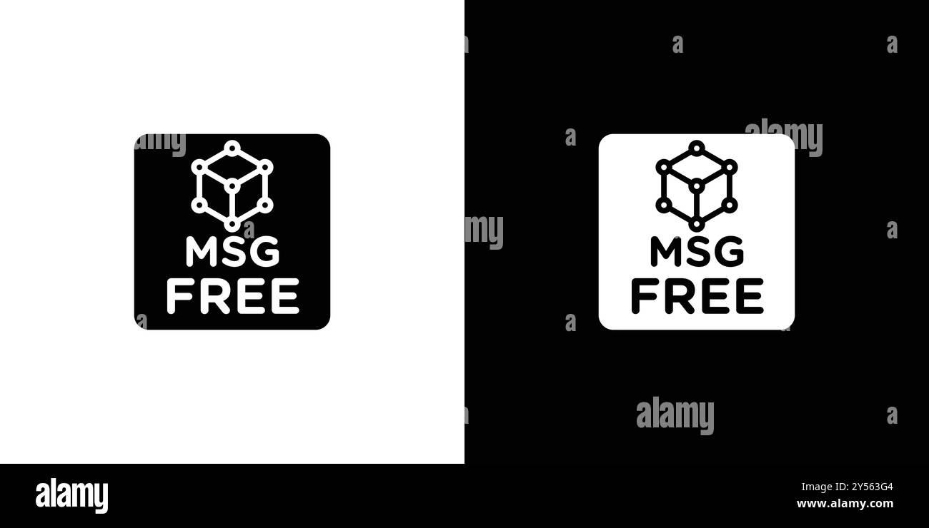 Msg free icon linear logo mark set collection in black and white Stock ...
