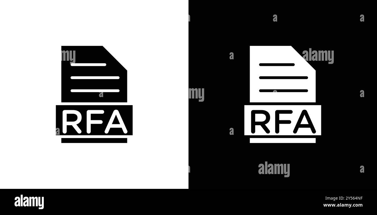 RFA File icon linear logo mark set collection in black and white Stock Vector Image & Art - Alamy