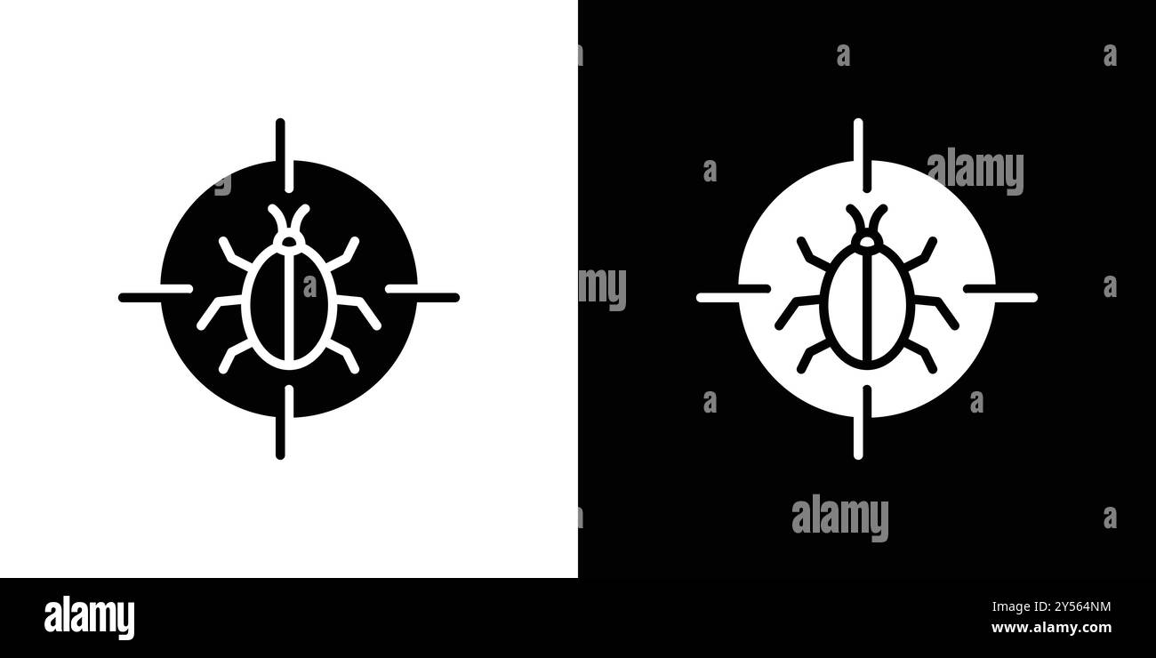Pest control icon linear logo mark set collection in black and white Stock Vector Image & Art ...