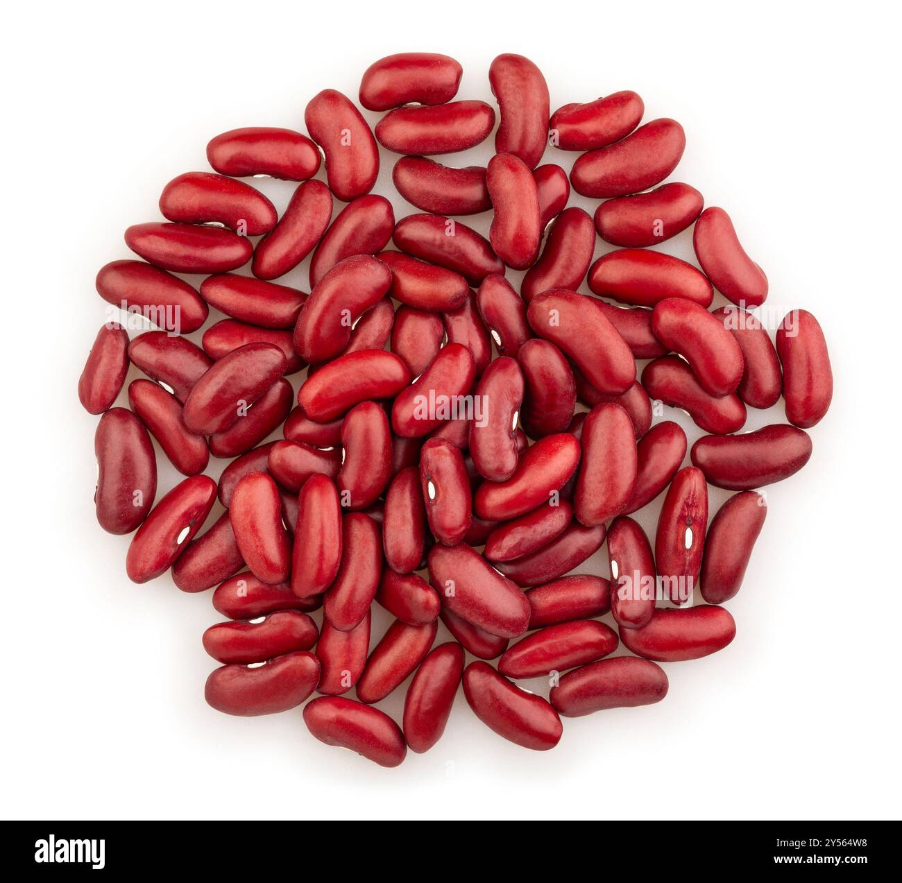 red kidney bean path isolated on white top view Stock Photo - Alamy