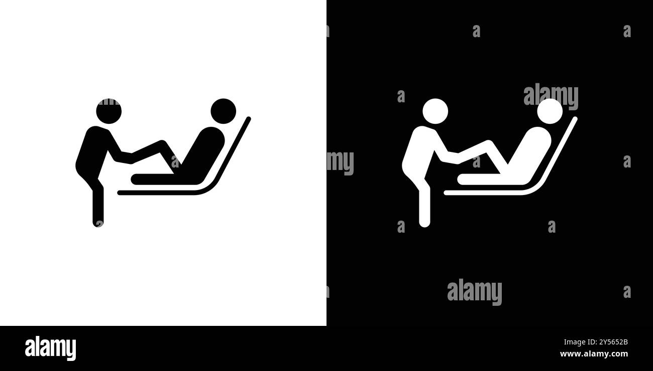 Physiotherapy icon linear logo mark set collection in black and white Stock Vector Image & Art ...