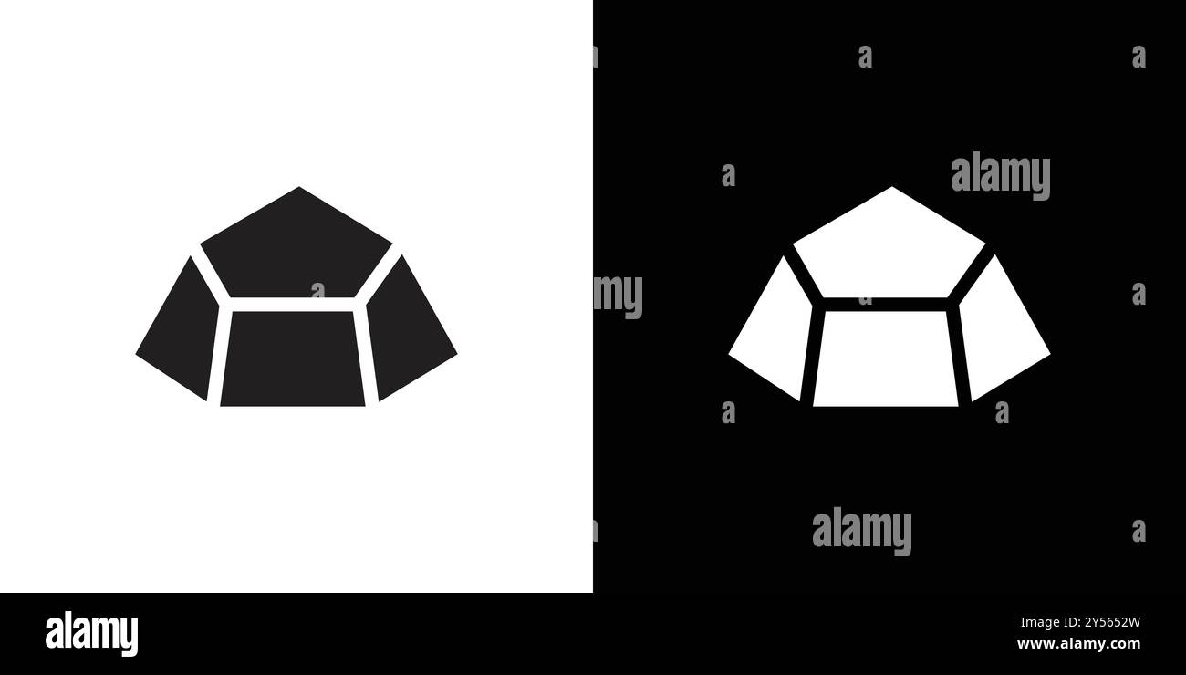 Rock stone crystal icon linear logo mark set collection in black and ...