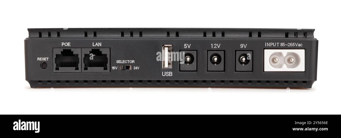 pc router ups path isolated on white Stock Photo - Alamy