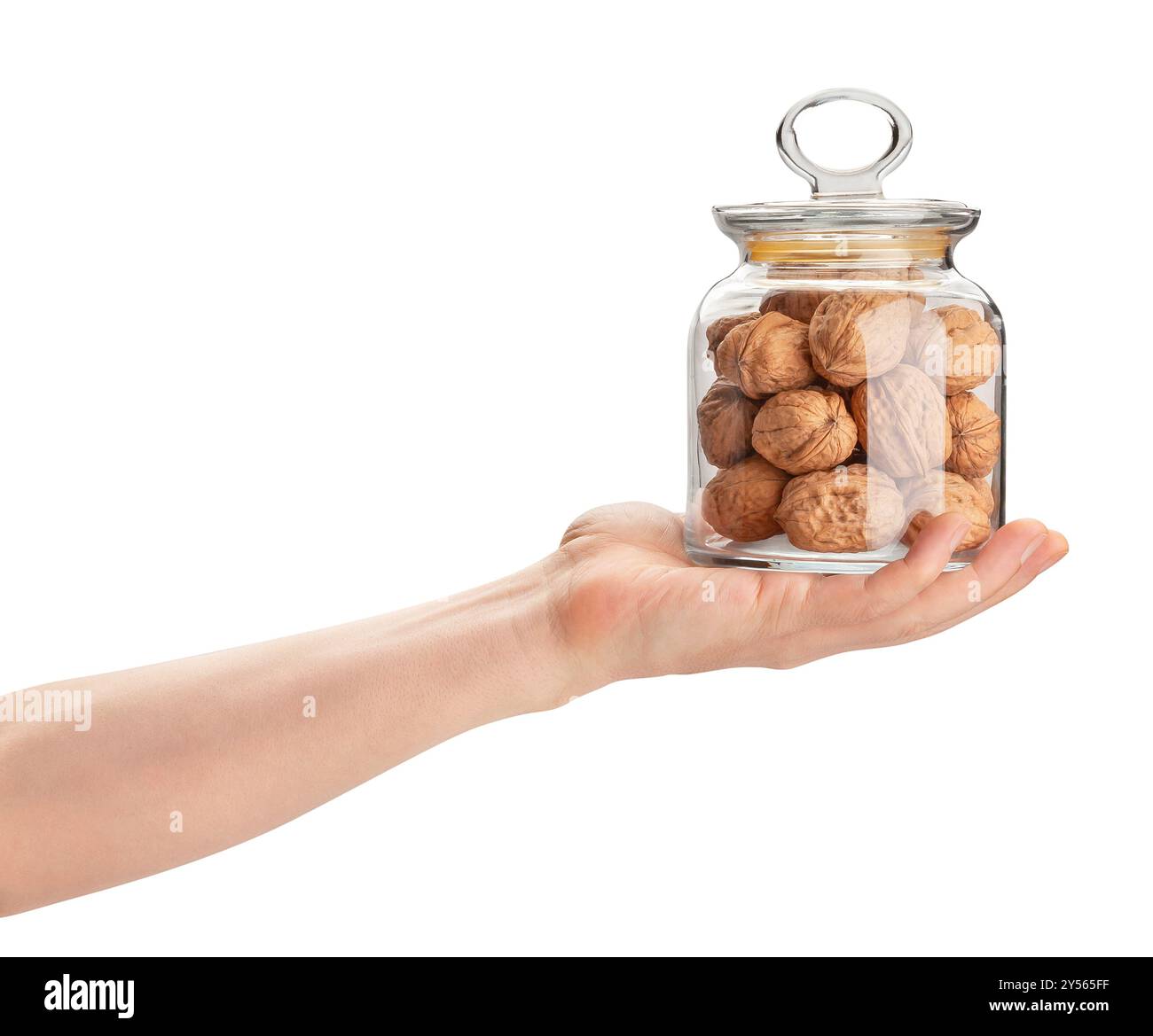 Hand holding glass jar hi-res stock photography and images - Alamy