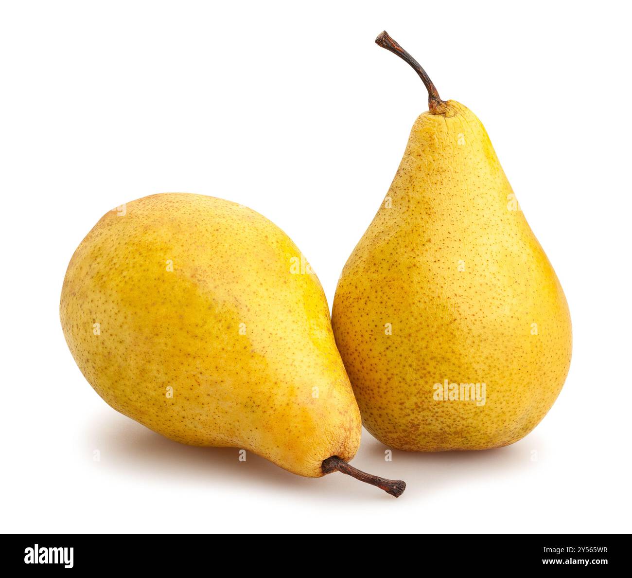 Two ripe yellow pears Cut Out Stock Images & Pictures - Alamy