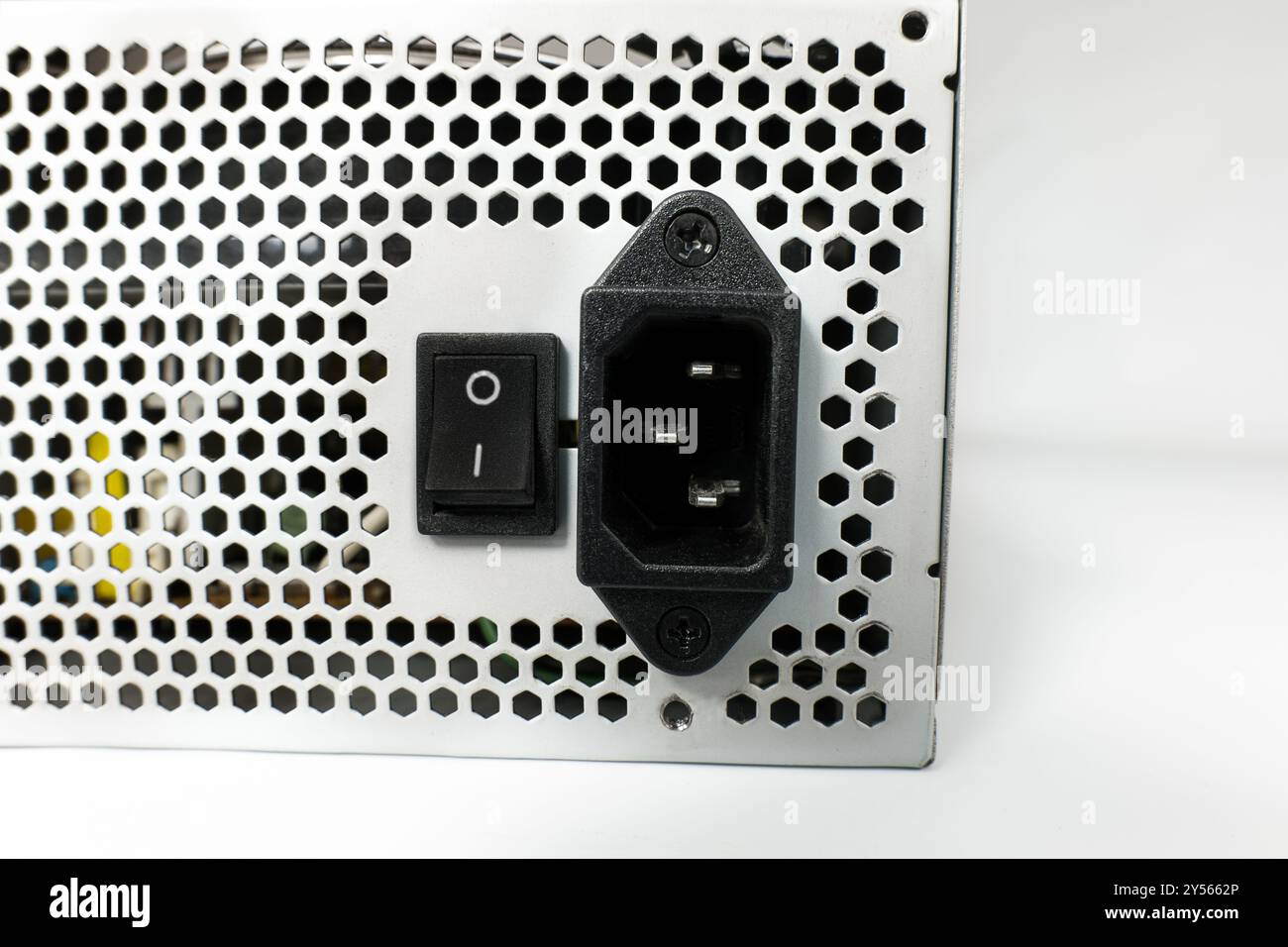 Computer Power Supply Box, Switch and Power Socket Stock Photo - Alamy