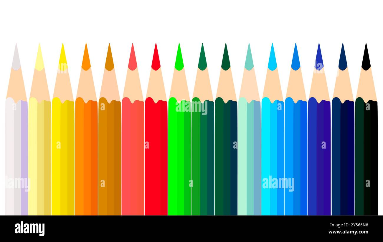 Creative color pencils backgrounds, Movement of colored pencils on a ...