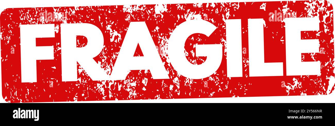 fragile red rubber stamp - vector illustration Stock Vector Image & Art ...