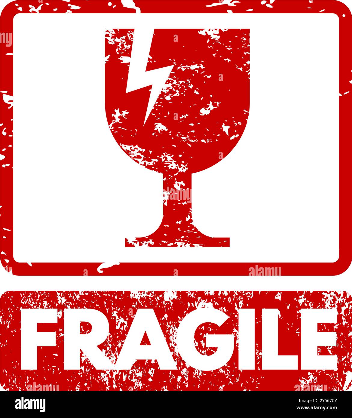 fragile red rubber stamp - vector illustration Stock Vector Image & Art ...