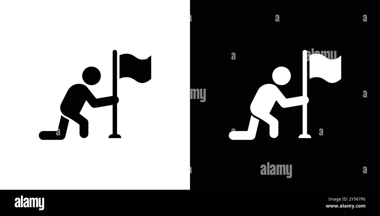 Surrender capitulate give up icon linear logo mark set collection in ...