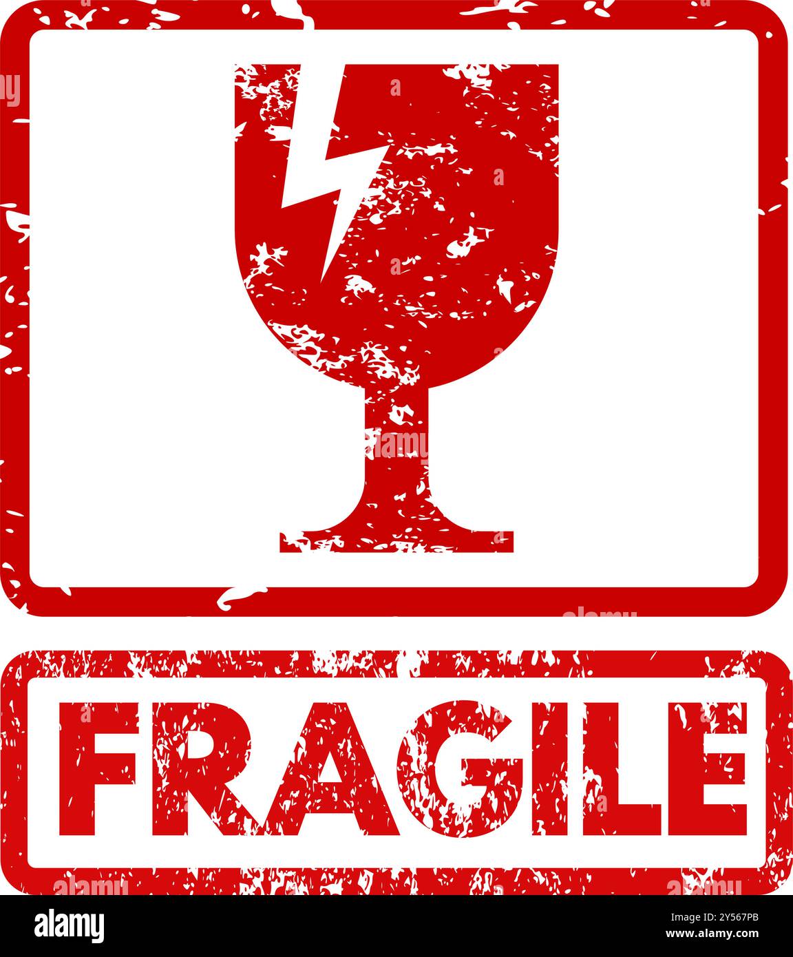 fragile red rubber stamp - vector illustration Stock Vector Image & Art - Alamy