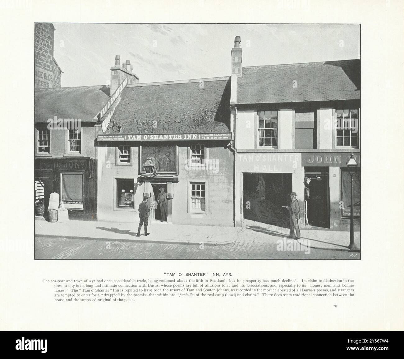 "Tam o'Shanter" Inn, Ayr. Scotland 1900 old antique vintage print ...