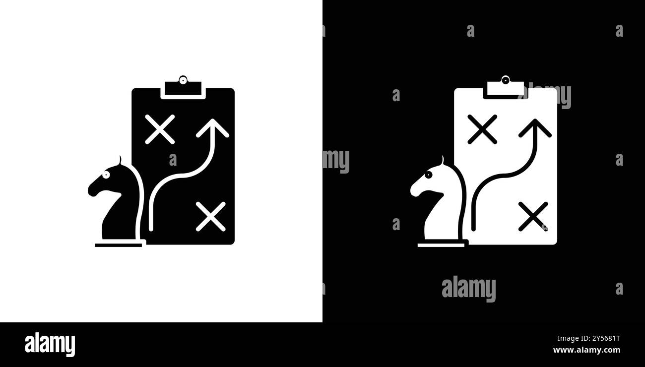 strategy icon linear logo mark set collection in black and white Stock Vector Image & Art - Alamy