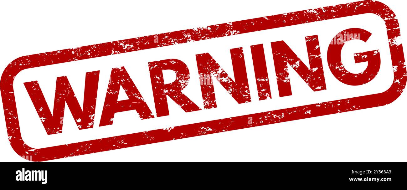 warning - grunge red rubber stamp Stock Vector Image & Art - Alamy