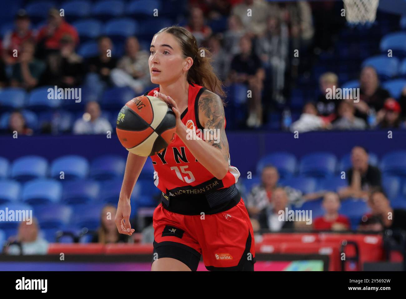 Perth, Australia. 20th Sep, 2024. Anneli Maley of the Lynx in action ...