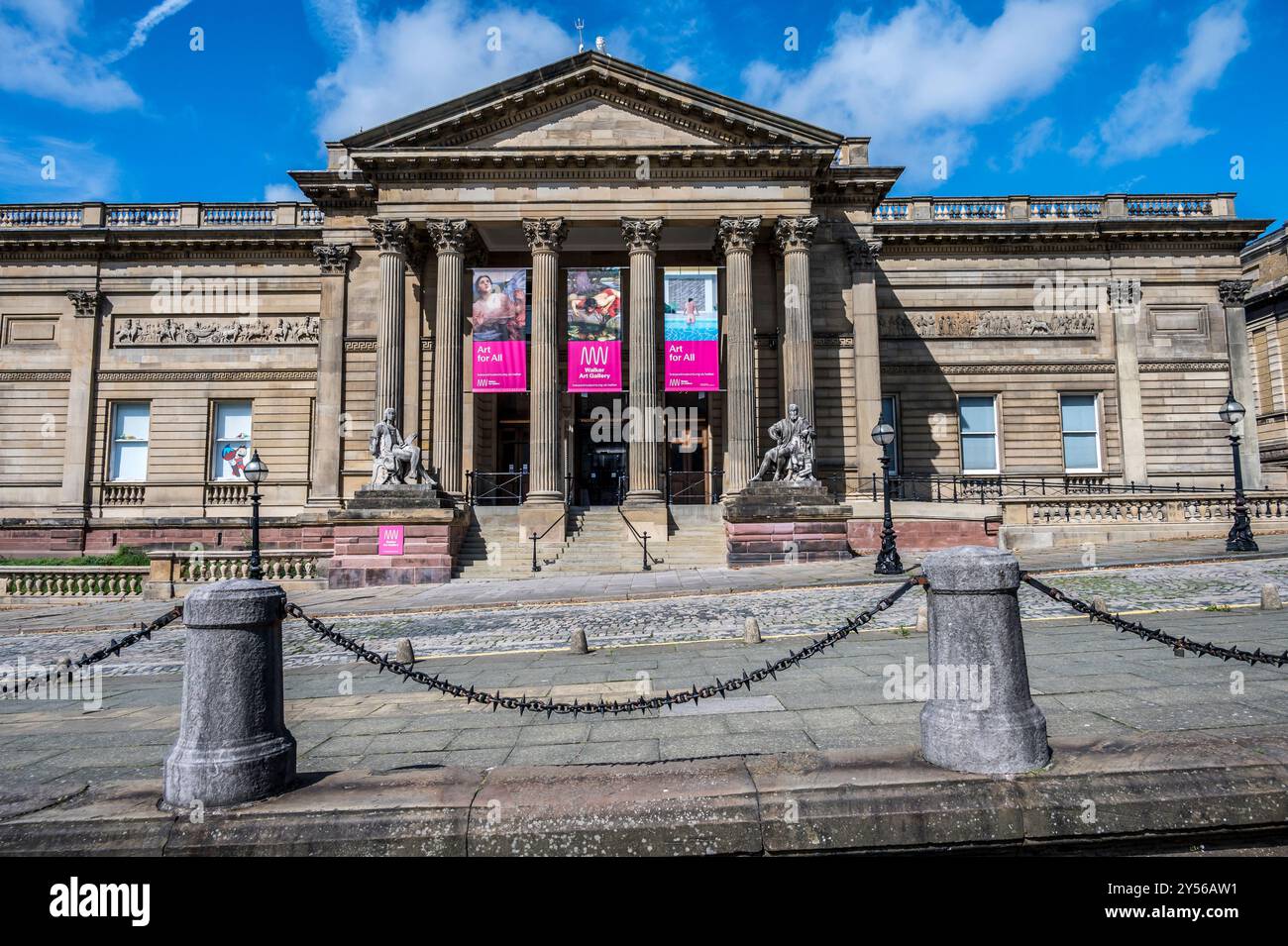 This colourful street scene image of Liverpool's prestigious Walker Art ...
