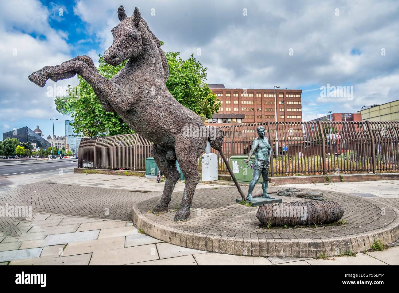 This colourful street scene image is of the Great Escape Horse ...
