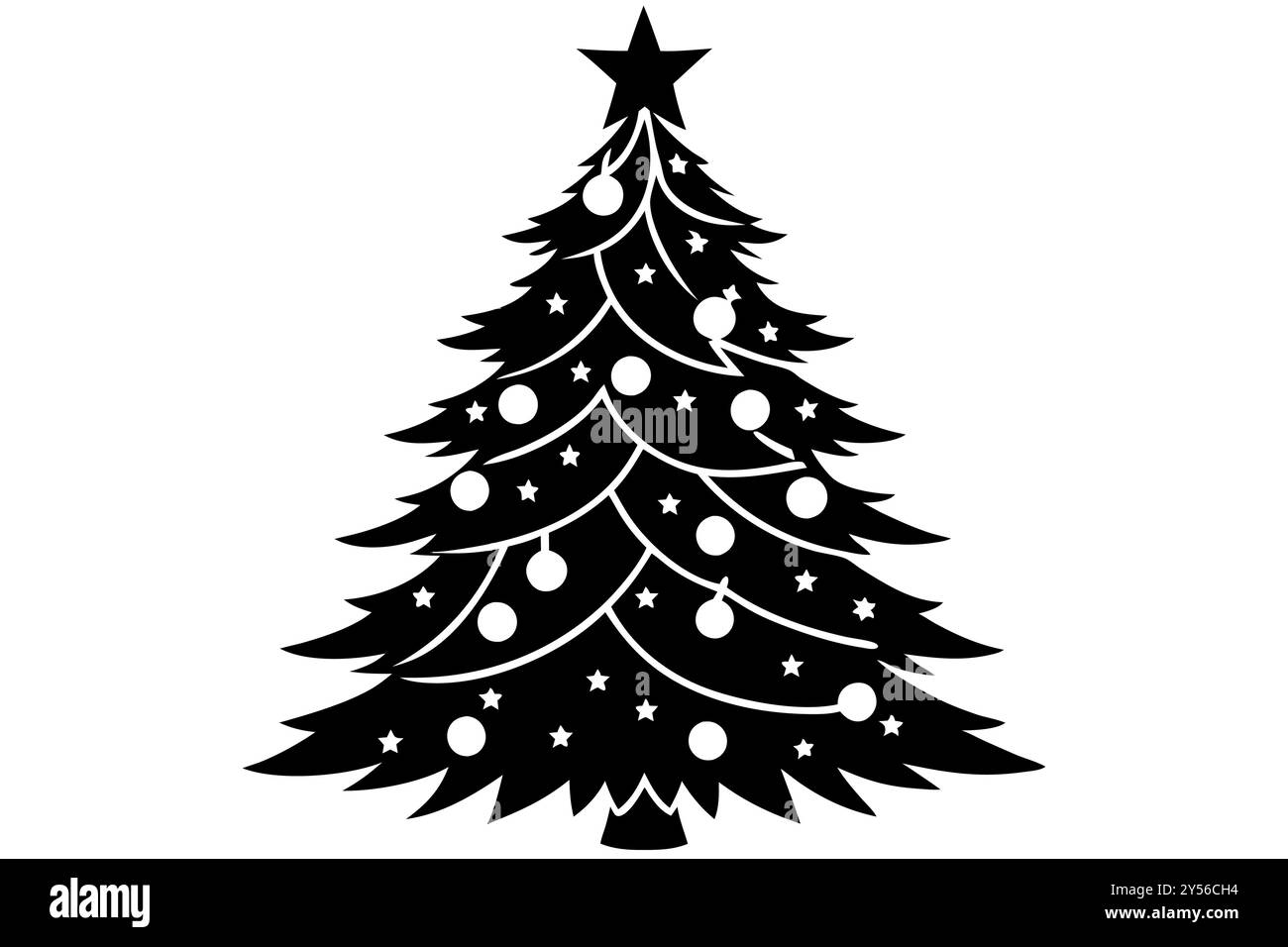 christmas tree silhouette vector Stock Vector Image & Art - Alamy