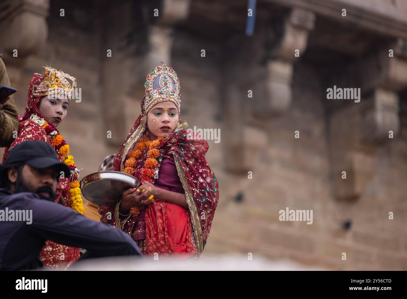 Tourists and local people visiting kashi to worship lord shiva and take ...
