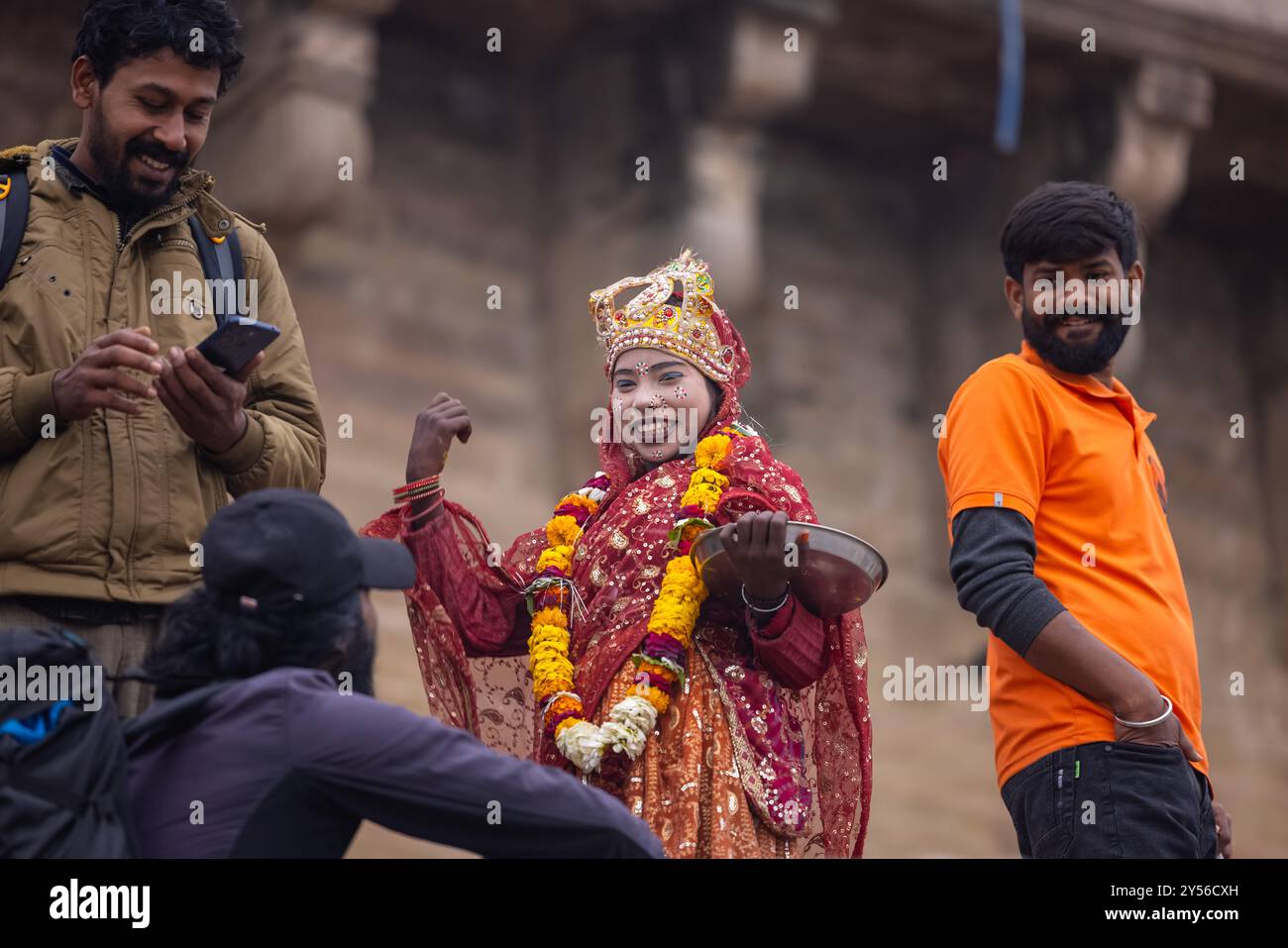 Tourists and local people visiting kashi to worship lord shiva and take ...