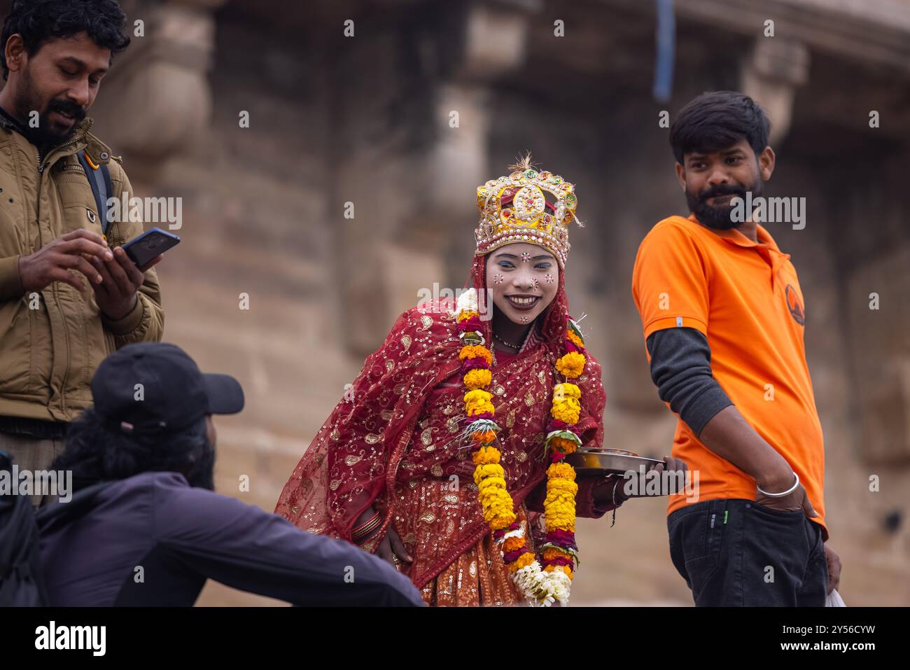 Tourists and local people visiting kashi to worship lord shiva and take ...