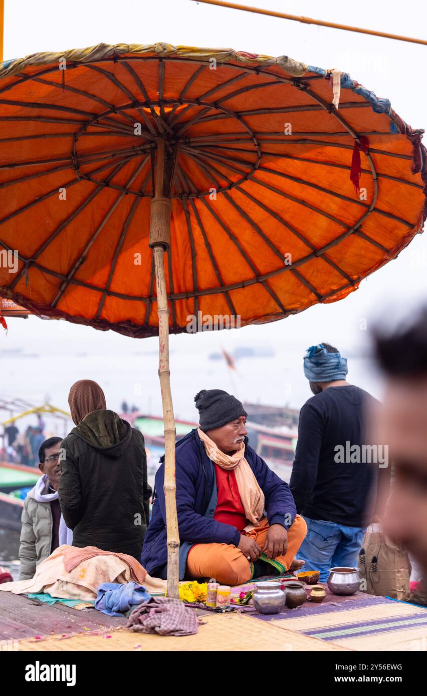 Tourists and local people visiting kashi to worship lord shiva and take ...