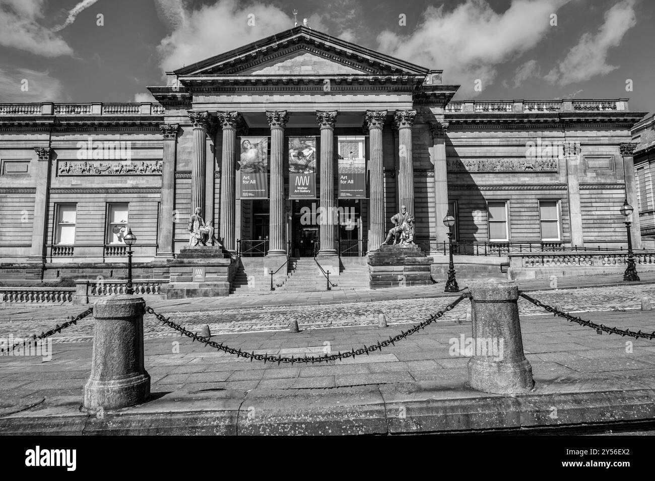 This colourful street scene image of Liverpool's prestigious Walker Art ...