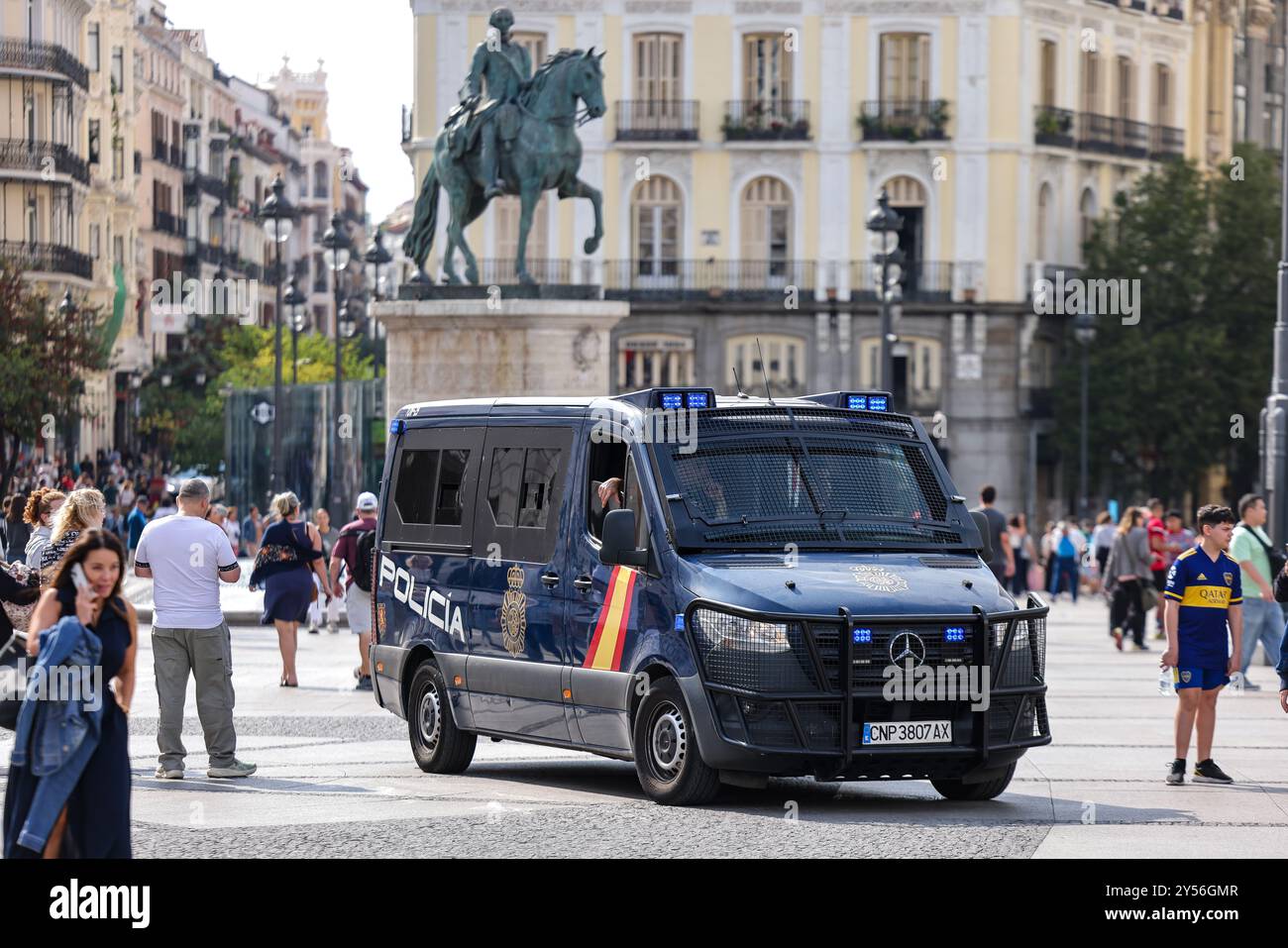 Madrid, Spain. 19th Sep, 2024. Officers from the Policia Nacional ...