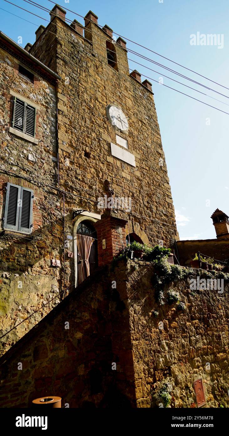 Landscape hills and vineyards of Brolio Castle on the Eroica route ...