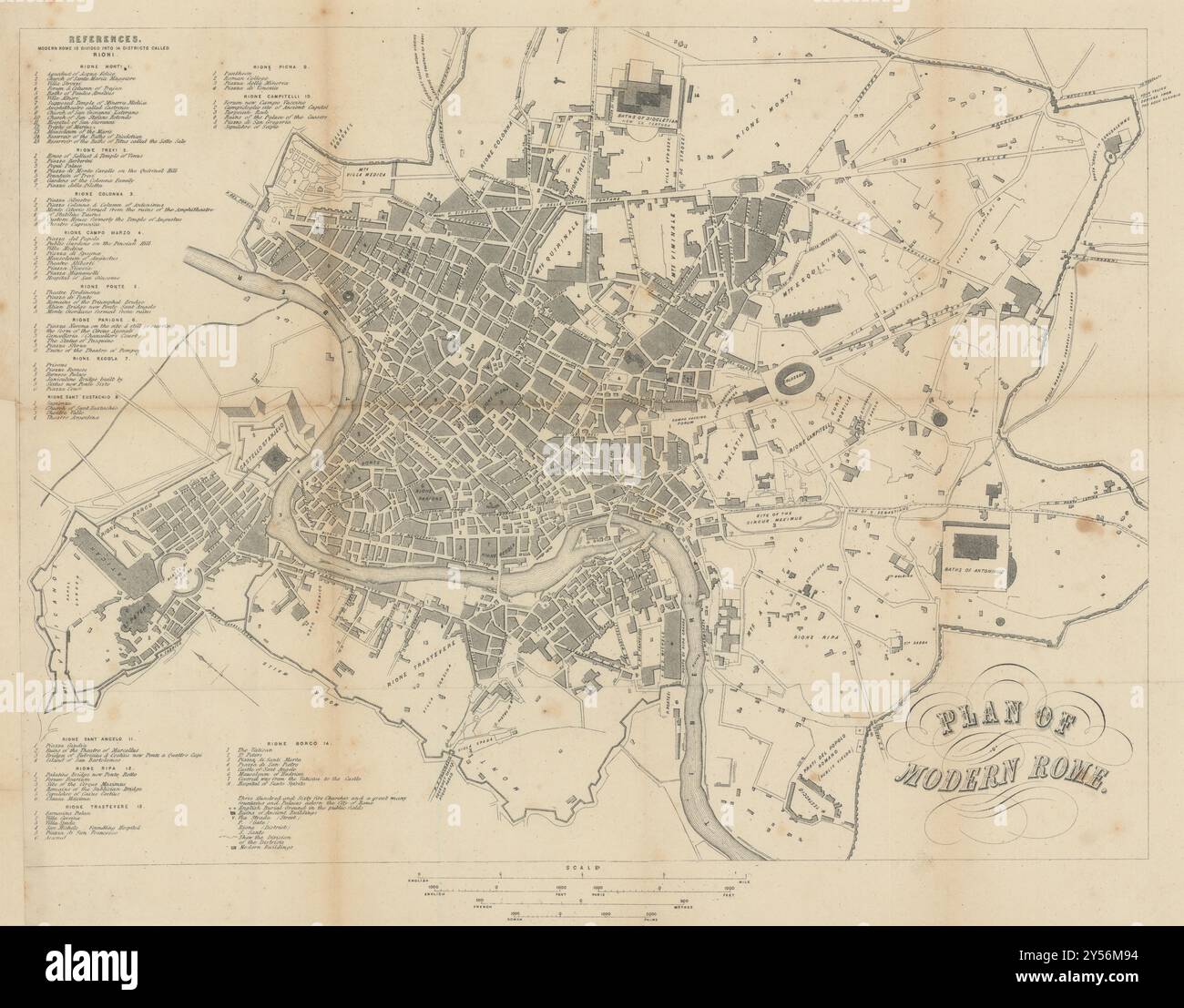 Modern rome map hi-res stock photography and images - Alamy