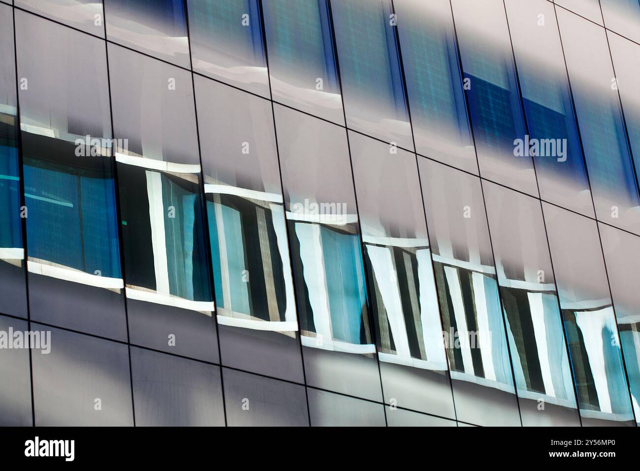 Modern, reflective facade, Barcelona, Spain Stock Photo - Alamy