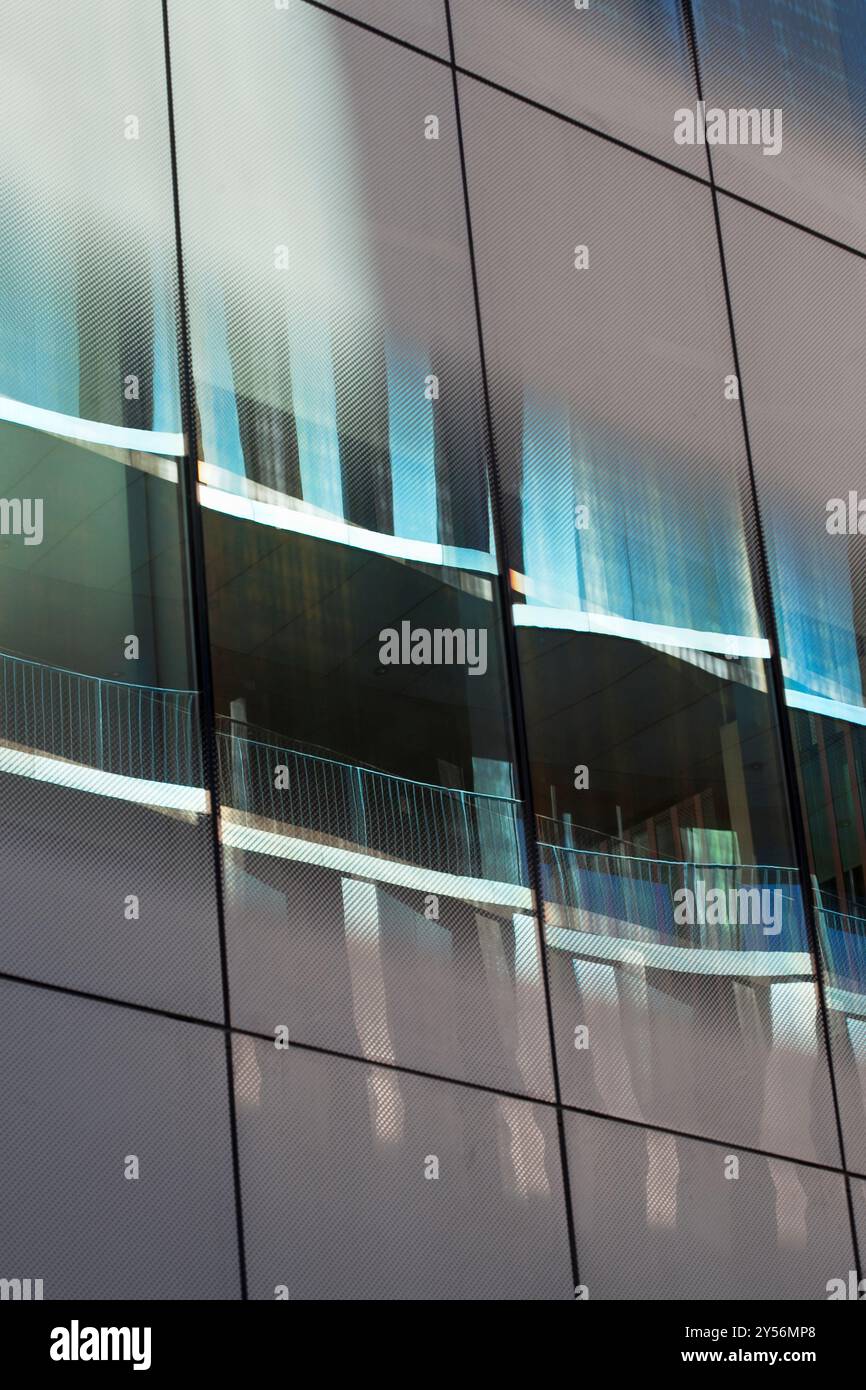 Modern, reflective facade, Barcelona, Spain Stock Photo - Alamy