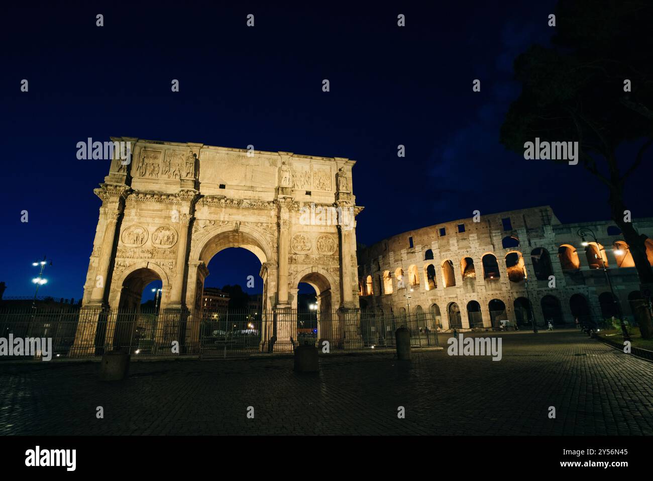 The Arch of Constantine near the Coliseum, famous ancient triumphal ...