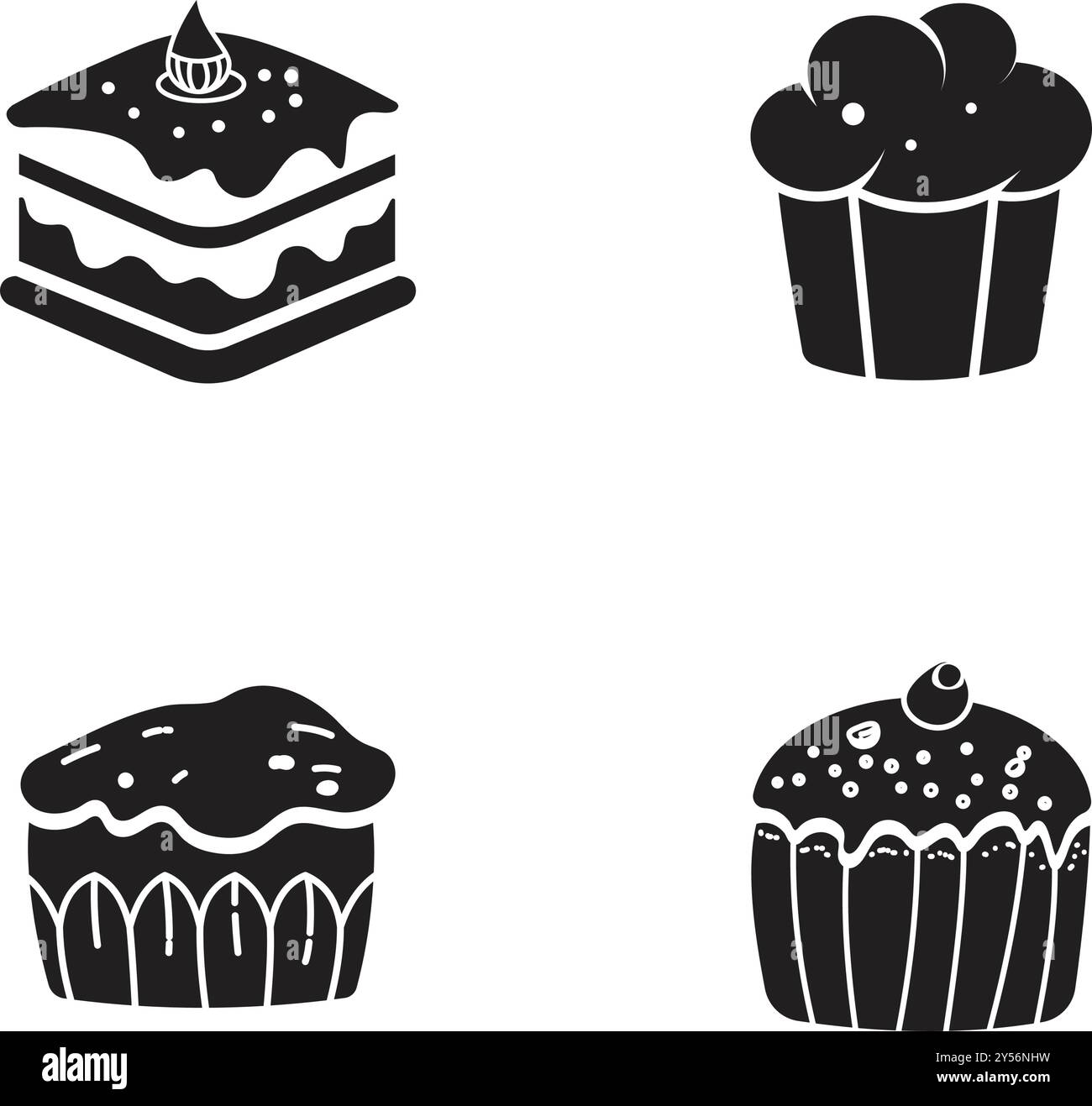 Cute cake icon simple Cut Out Stock Images & Pictures - Alamy