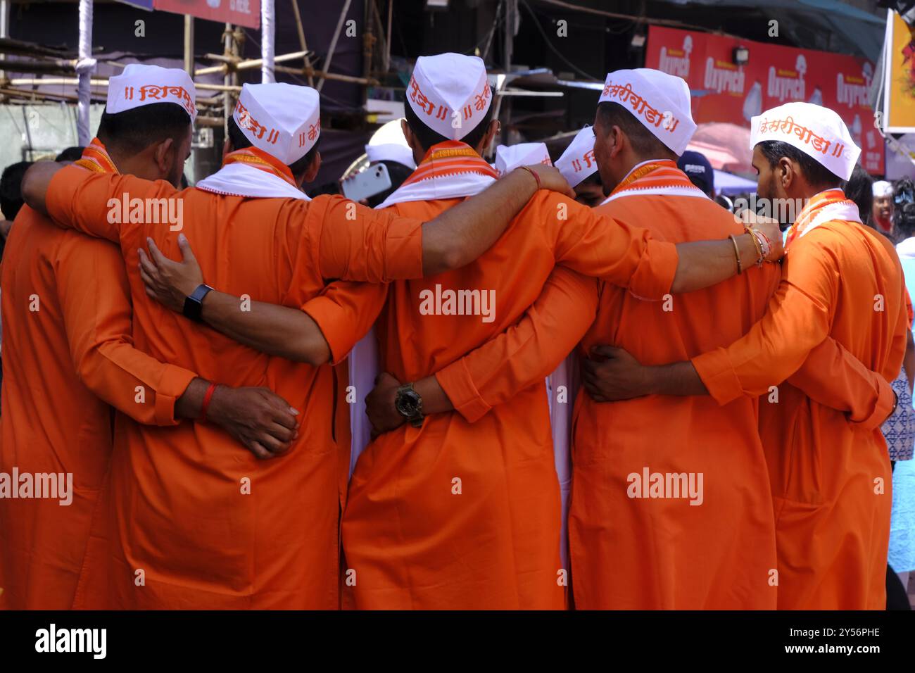 Pune, India - September 17, 2024, Pune Ganpati Visarjan Procession with ...