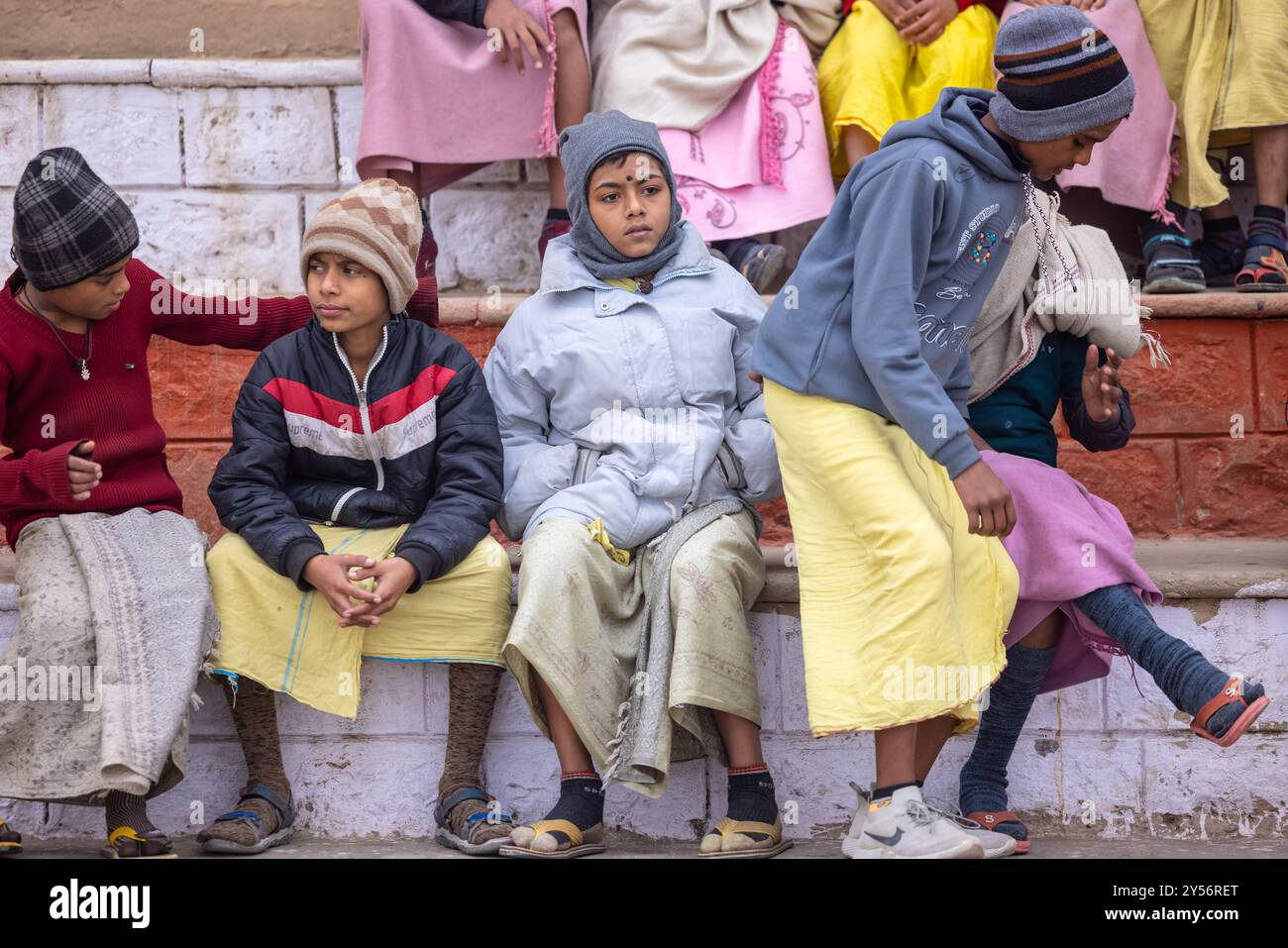 Tourists and local people visiting kashi to worship lord shiva and take ...