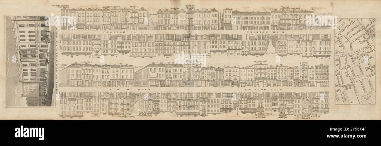Tallis London Street View #20 High Holborn (#2 Centre West) 1838 old ...