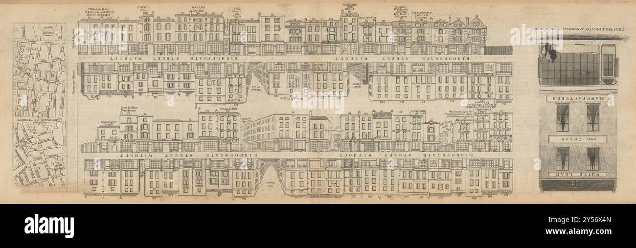 Tallis London Street View #51 Bishopsgate Street (#4 North) 1839 old ...