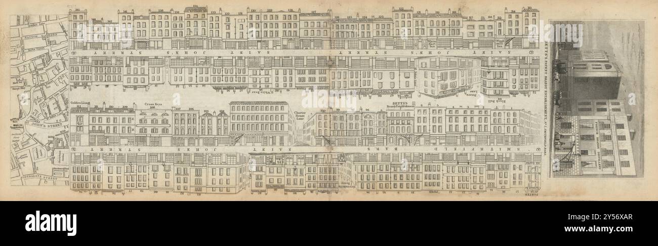 Tallis London Street View #37 St. John Street & Smithfield Bars 1839 ...